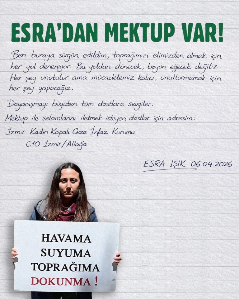 İkizköylü Esra Işık: “Ben buraya sürgün edildim, toprağımızı elimizden ...